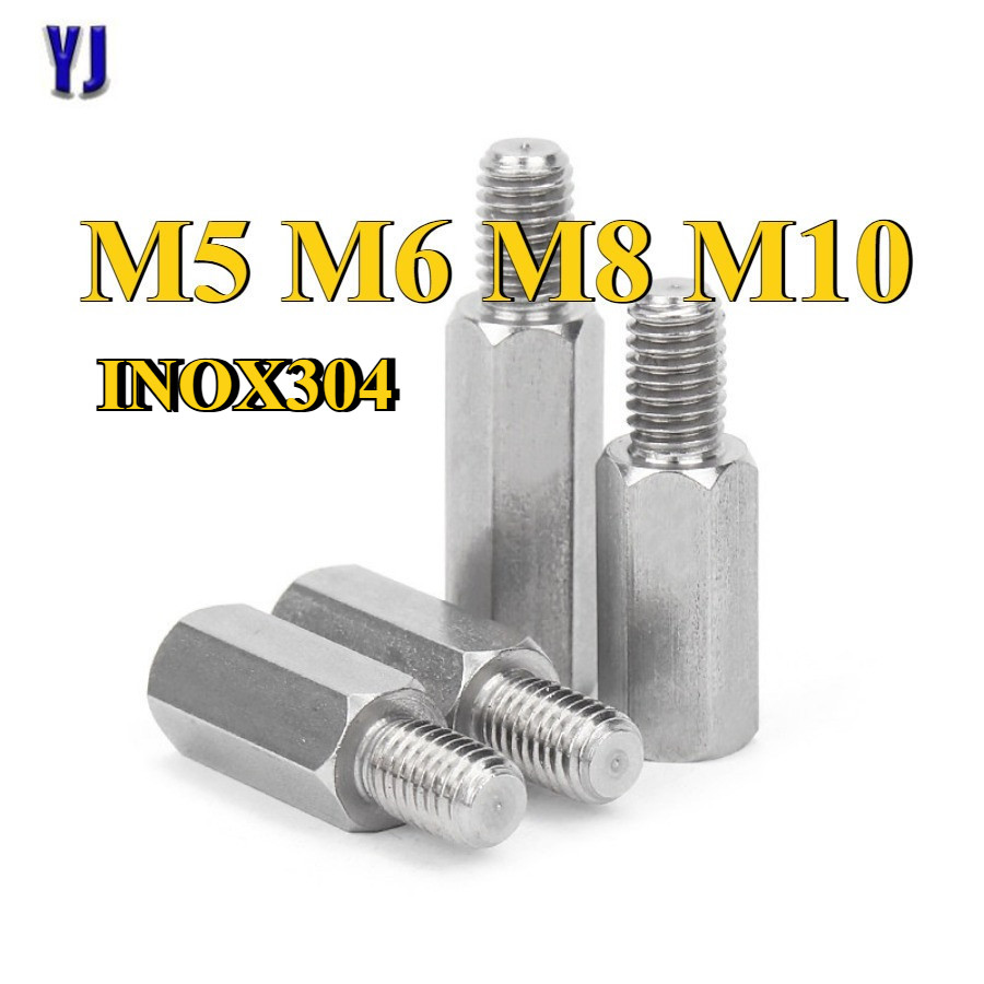 304 Stainless Steel Hexagonal Standoff Bolt - M5 M6 M8 M10 Threaded ...
