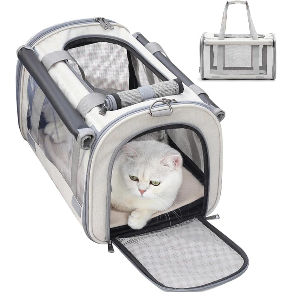 Cat Carrier,Portable Dog Carrier Bag Lightweight Airline Approved Pet ...