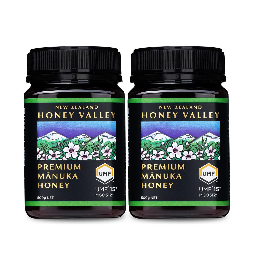 HONEY VALLEY Premium Manuka Honey UMF15+ MGO512+ 500g 2 Pack Genuine ...