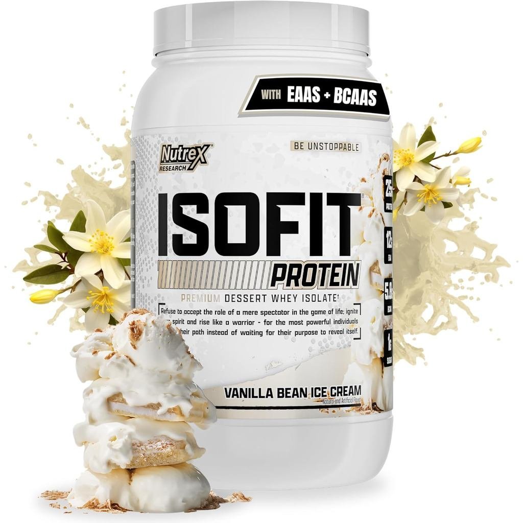 Nutrex Research IsoFit Whey Protein Powder Instantized 100% Whey ...