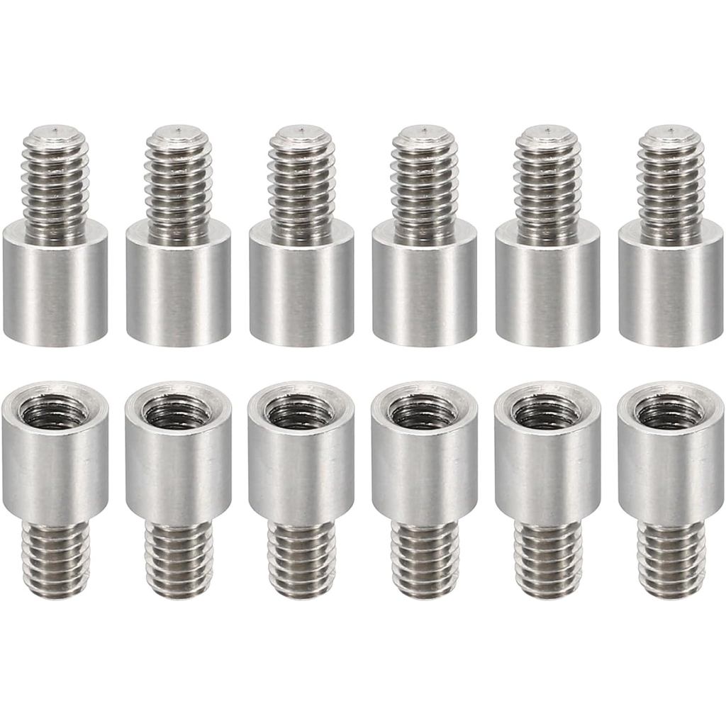 PATIKIL 12pcs M4 Standoffs, M4 6+6mm Spacer Standoffs Steel Threaded ...