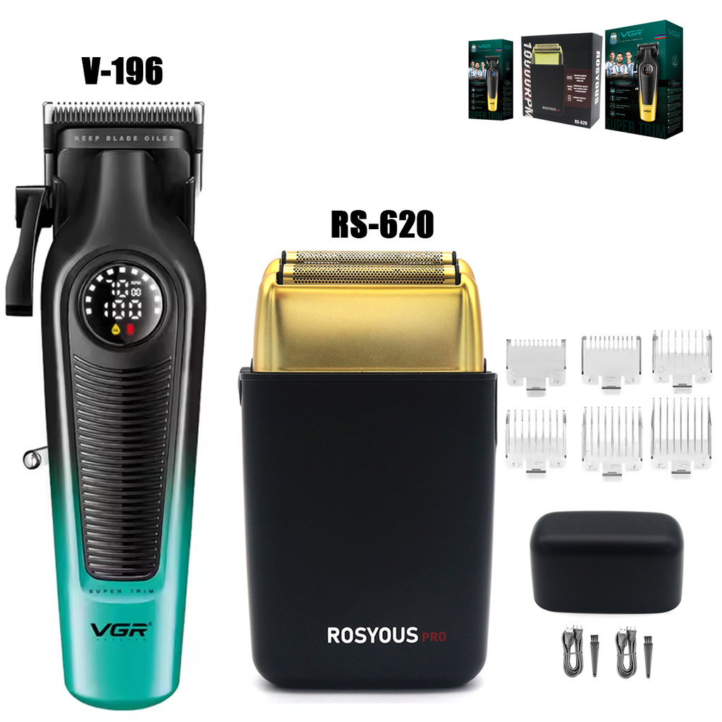 VGR V196 Hair Clipper for Men with DLC Blade 7000RPM LED Display ...