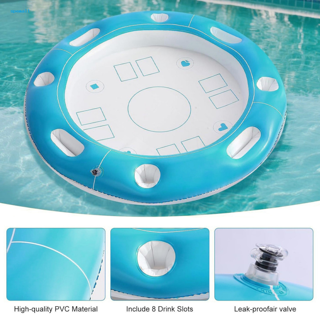 Floating Game Table Inflatable Round Table for Pool Summer Fun 40 Inch ...