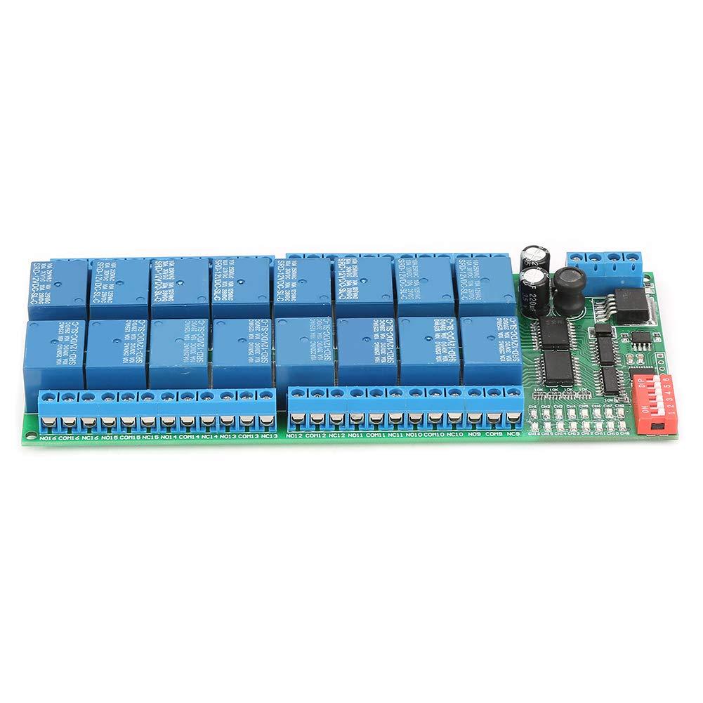 DC 12V Relay Module 16 Channel MODBUS RTU RS485 Relay Module Board PLC ...