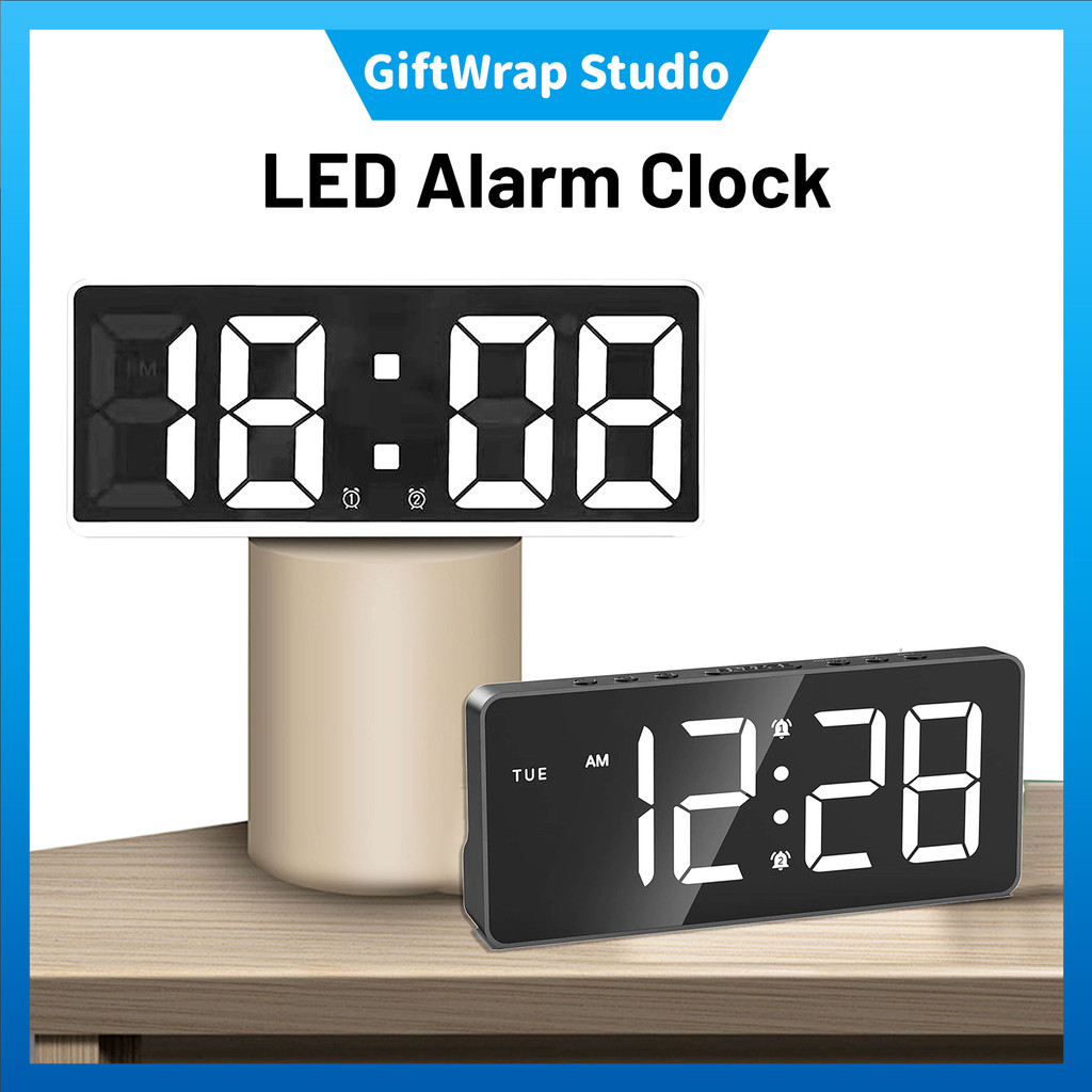 [SG] Modern LED Digital Alarm Clock | Minimalist Desktop Display with ...