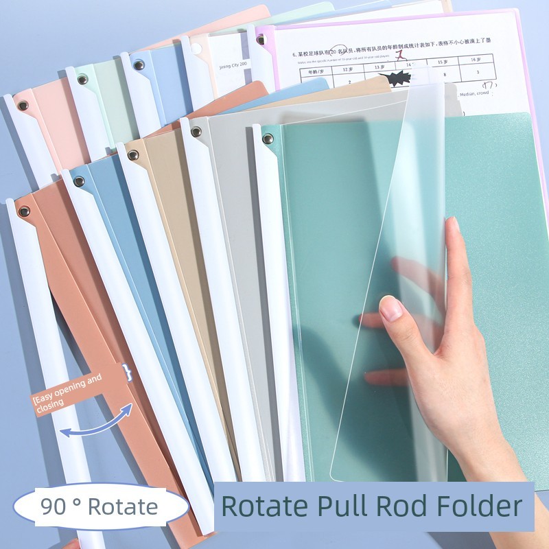 Rotating Trolley Folder a4 Paper Storage Clip Junior High School High ...