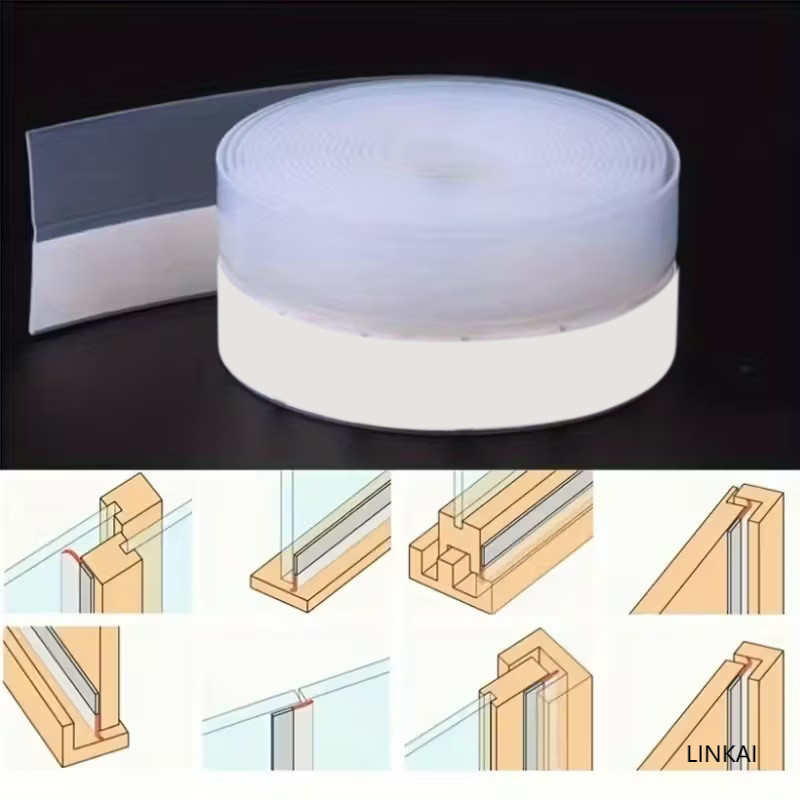 1Pcs Translucent 5M Door Bottom Seal Strip Window Rubber Seal Windproof ...
