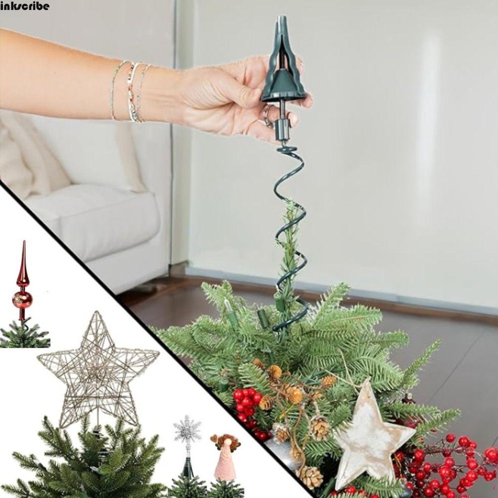 INKSCRIBE Christmas Tree Topper Stand, Universal Design Green Tree Top ...