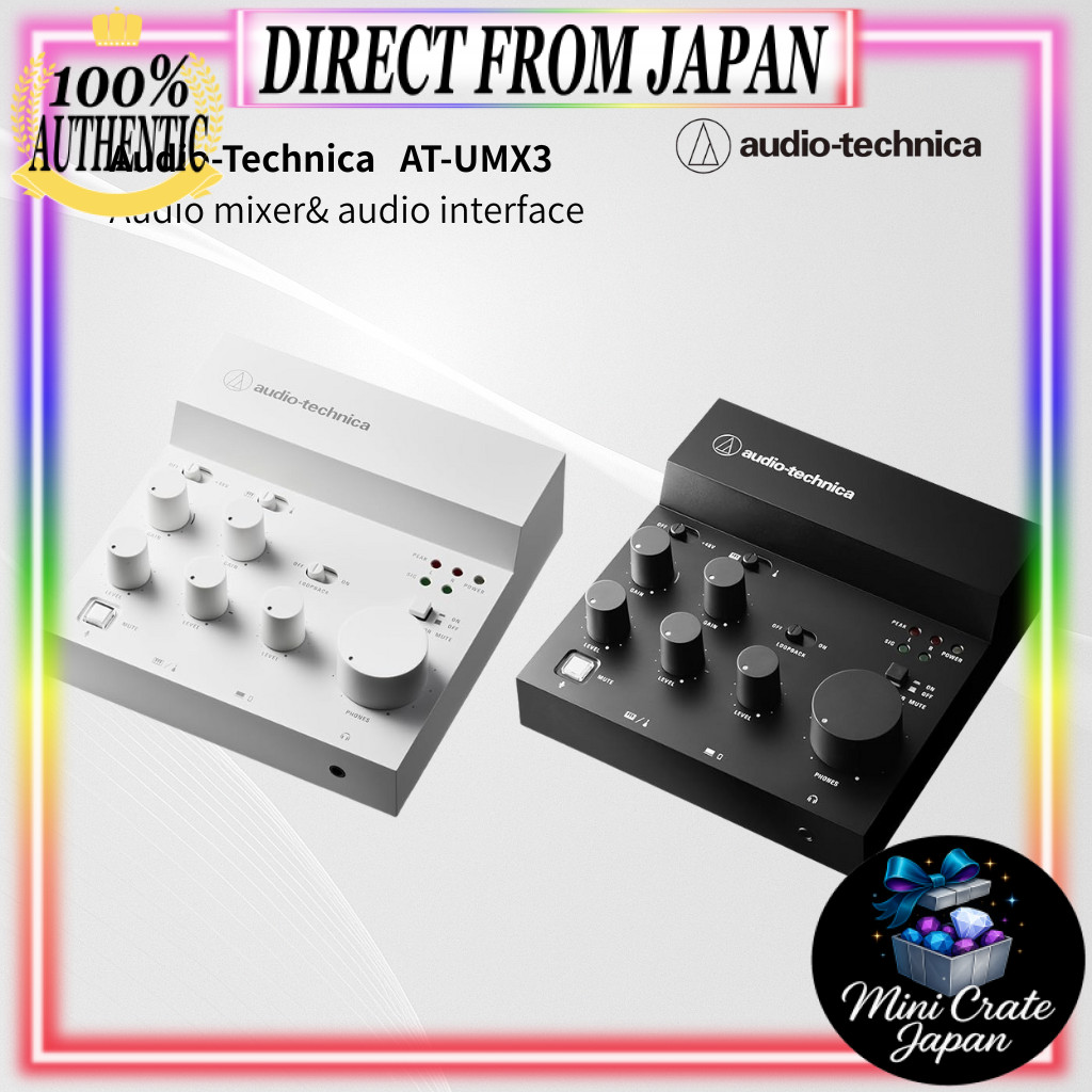Audio-Technica AT-UMX3 USB Audio Mixer and Interface for Music ...