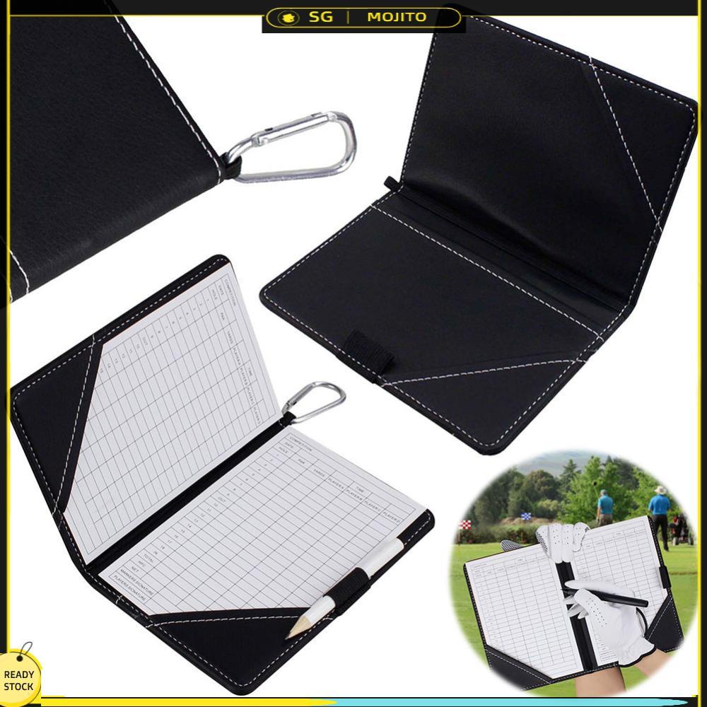 PU Leather Golf Scorecard Holder with Ball Mark and Hook Golf Yardage ...