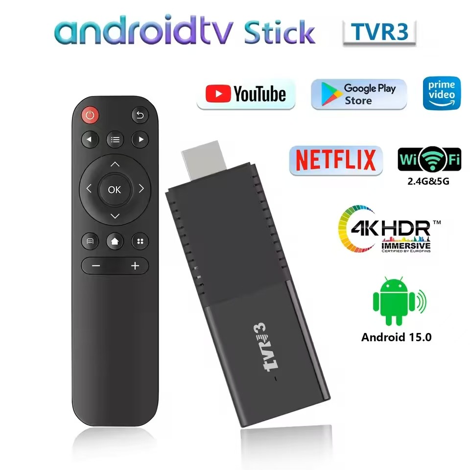 TVR3 Wireless HDMI TV Stick Android 15 2.4G&5G Dual Wi-Fi Allwinner ...