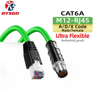 M12 To RJ45 Ethernet cable CAT6A STP Shielded Industrial M12 Connector ...