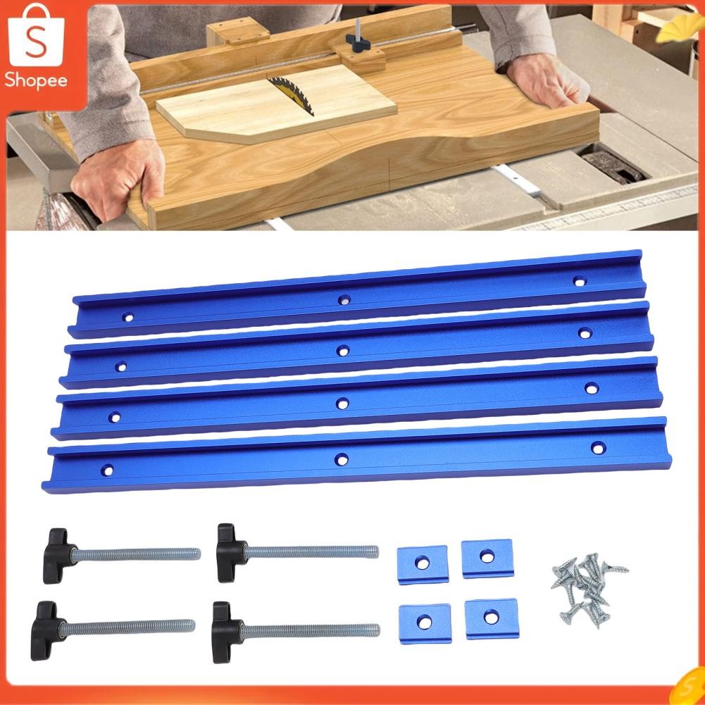 T Track Rail and Slider 400mm M8 Slide Block Double Cut Profile High ...