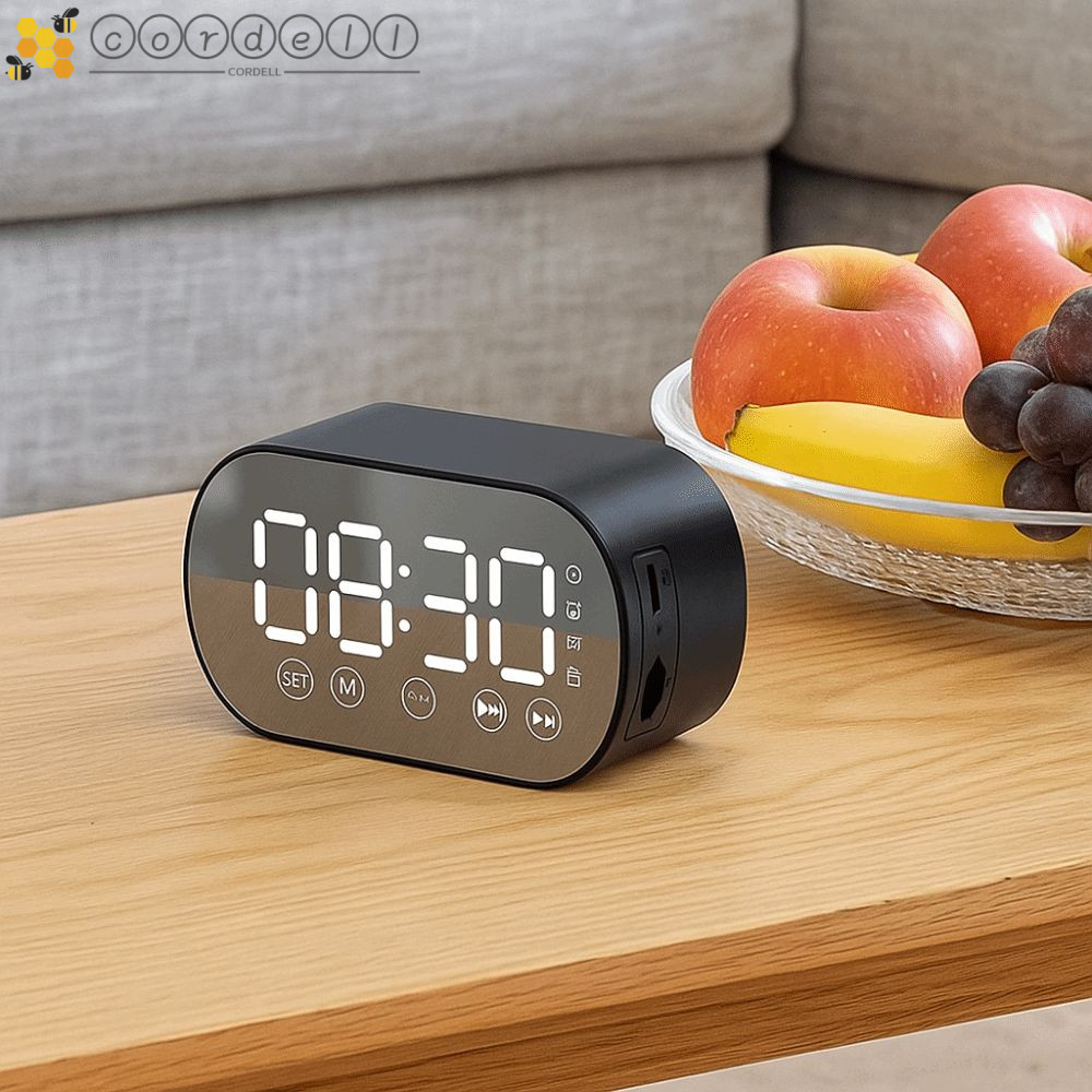CORDELL LED Digital Alarm Clock, Rechargeable Portable Bluetooth ...