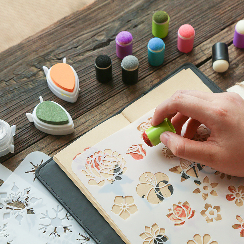 Handbook Ink Pad Smudge Tool Retro Seal Application Coloring DIY Sponge ...