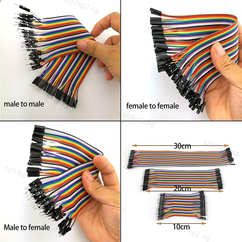 10/20/30cm Male to Male Female to Female 40Pin Jumper Wire Connection ...
