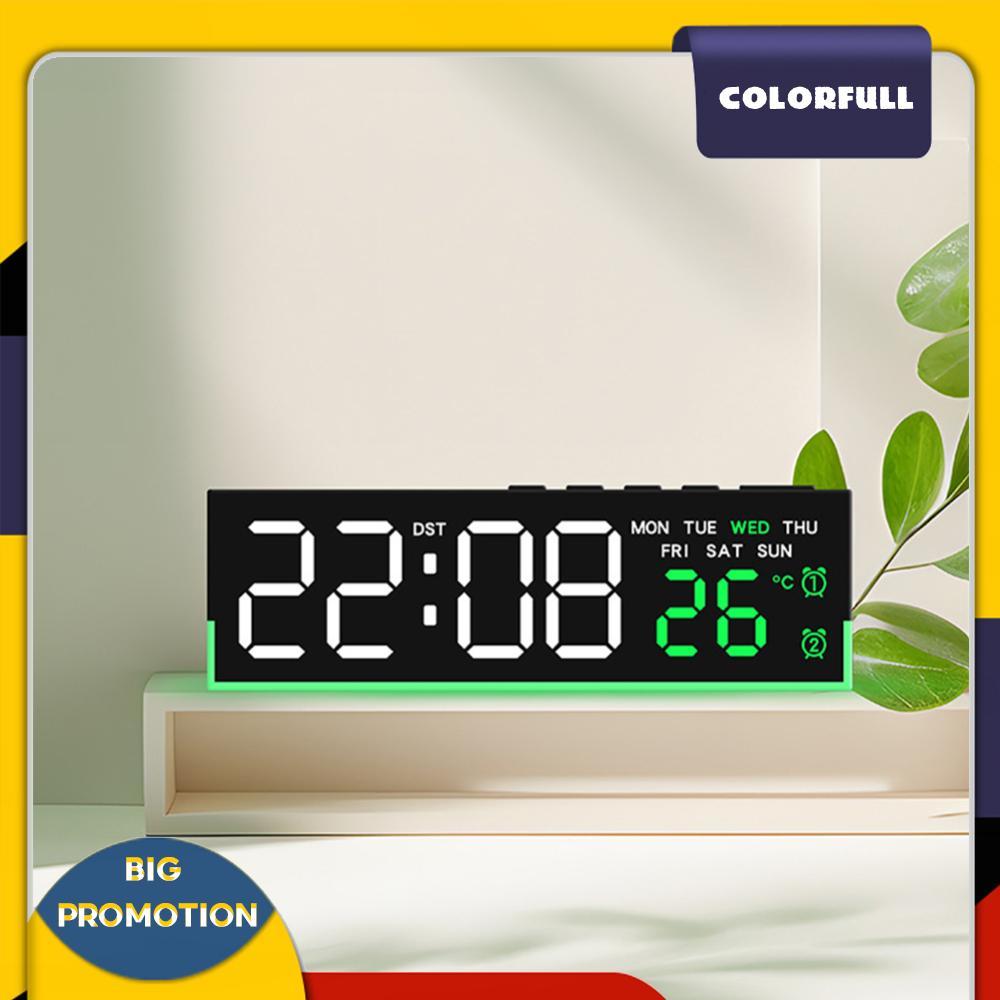 [Colorfull.sg] LED Alarm Clock with Atmosphere Lights Table Clock USB ...