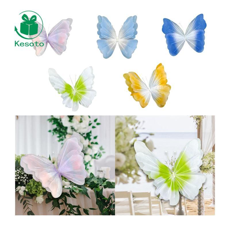[Kesoto] Butterfly Artificial Butterfly Decor Large Butterfly Wall Room ...