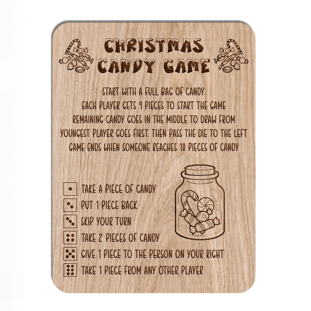 Customized Gift Exchange Dice Game Wooden Interactive Game Board Fun ...
