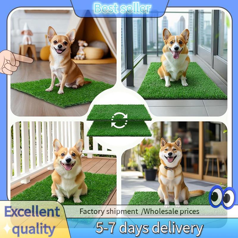 E7G-2 Pack Dog Grass Pee Pad 18''X23'' Artificial Dog Grass Pee Pad for ...
