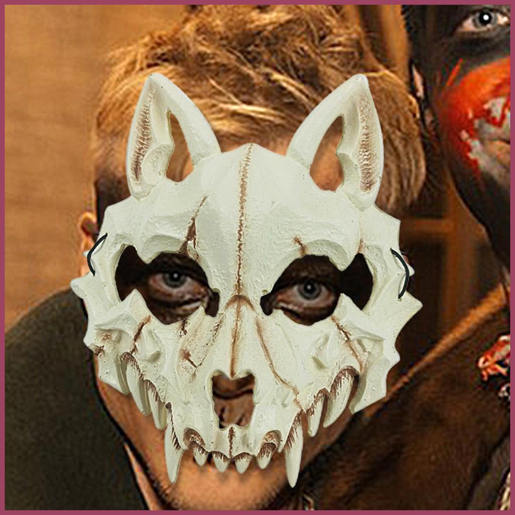 Wolf Skull Costume Adults Festival Headgear Halloween Photoshoot Prop ...