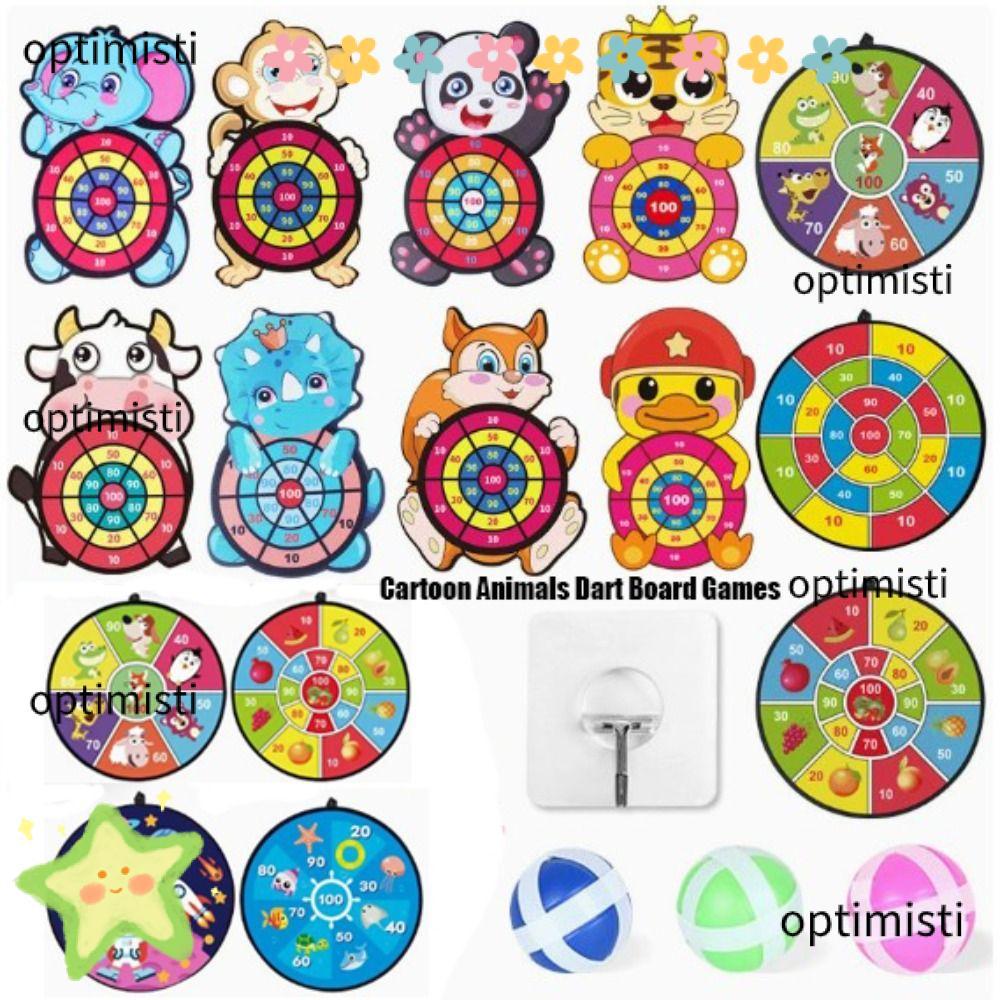 OPTIMISTI Animals Dart Board Games, Multistyles Cartoon Kids Montessori ...