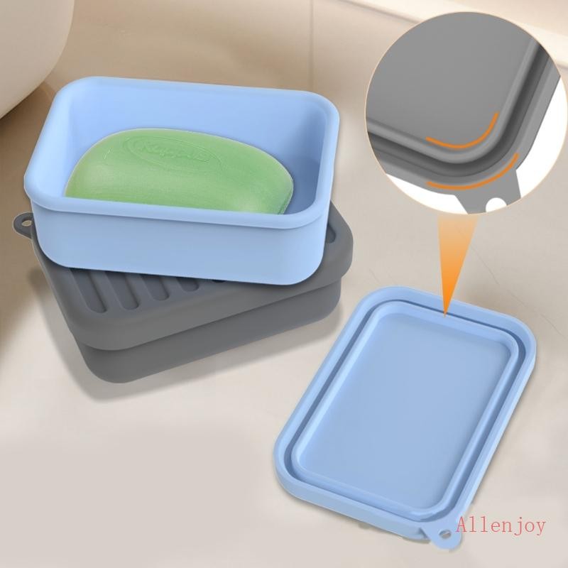 JOY Modern Waterproof Soap Storage Box Organizers with Lid and Drainage ...