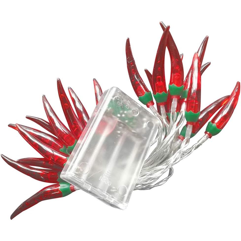 3m 20 LEDs Chili String Light LED Battery Powered Red Chili Pepper ...
