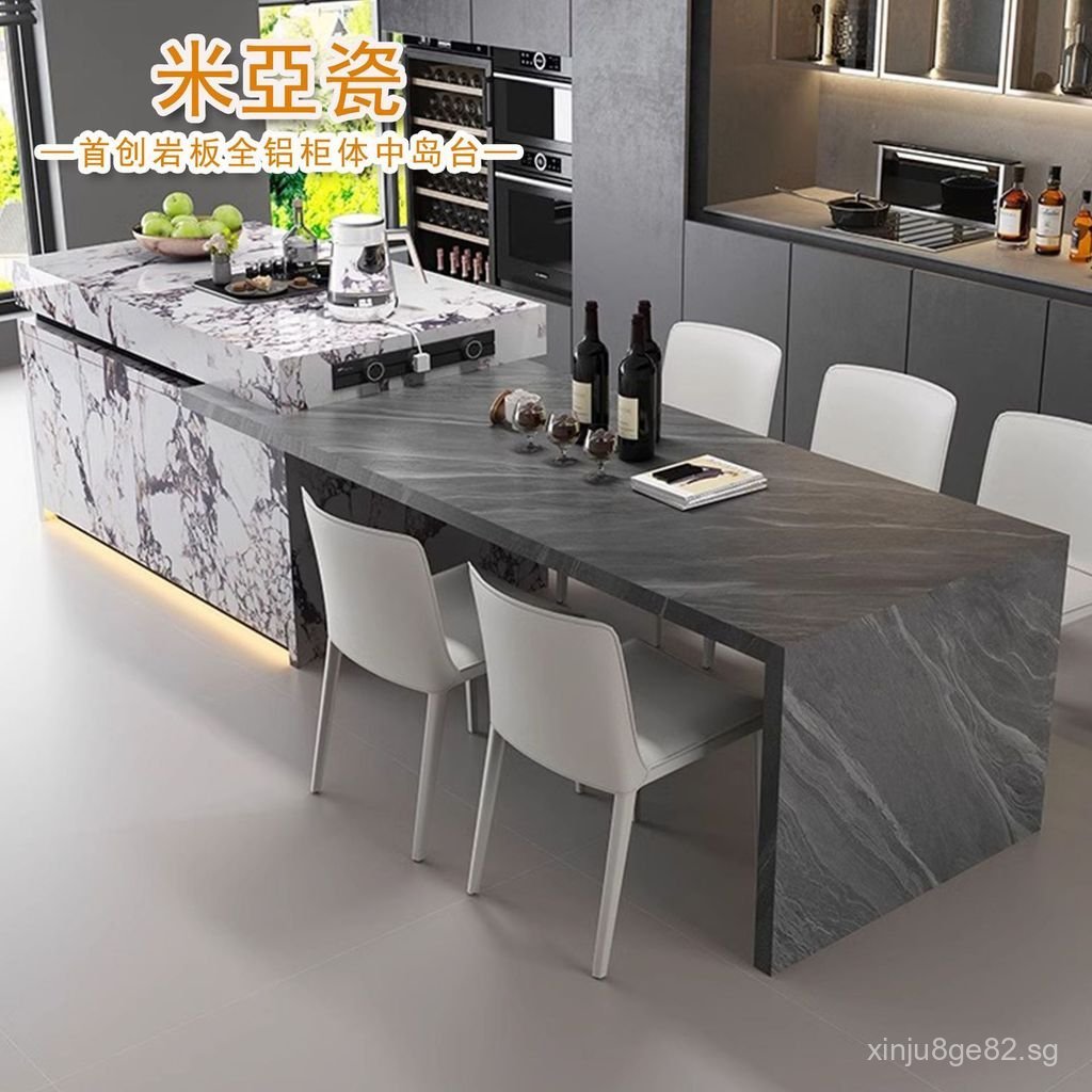 Slate Island Table for Home Kitchen Small Apartment Dining Table ...