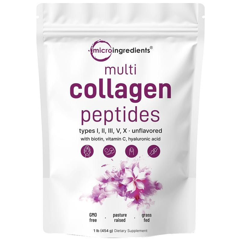 Micro Ingredients Multi Collagen Peptides Powder - Hydrolyzed Protein ...