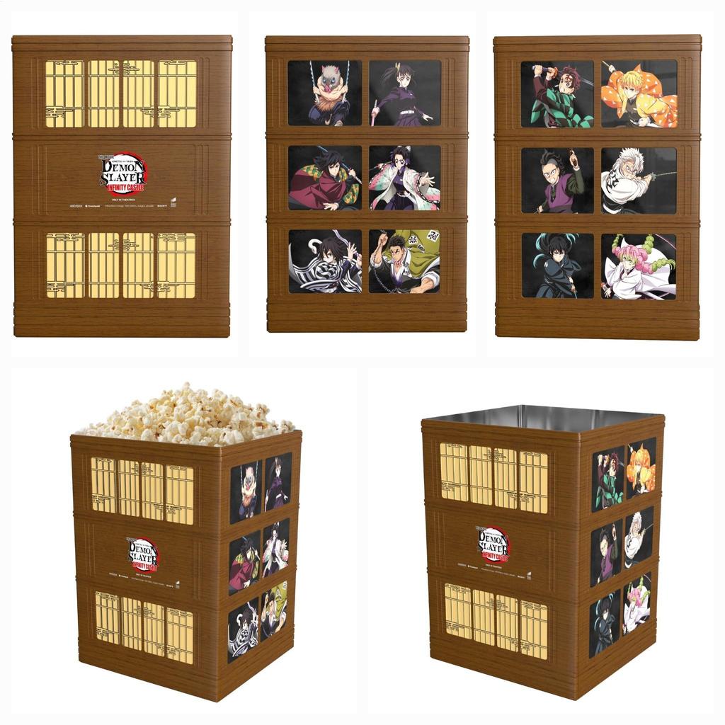 2025 Demon Slayer Infinity Castle Movie Metal Popcorn Bucket Kids ...