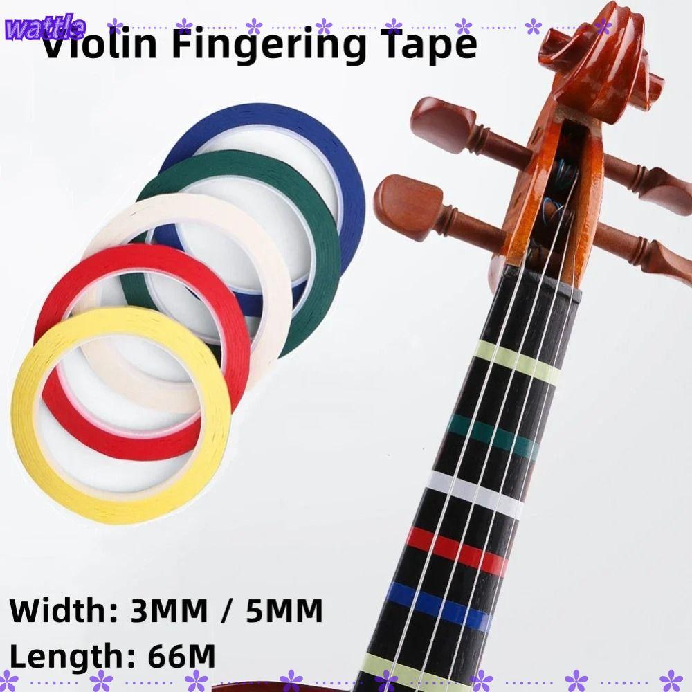 WATTLE Violin Fingering Tape Sticker, 66M Fretboard Note Positions Grid ...