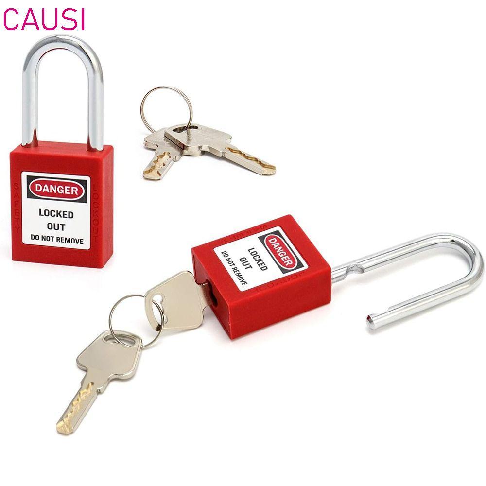 CAUSI Lockout Tagout Locks, 2 Keys Per Lock Stainless Steel Red Loto ...