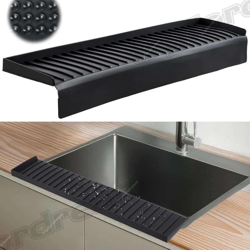 Silicone Sink Splash Guard for Bathtub Kitchen Sink,Kitchen Sink Edge ...