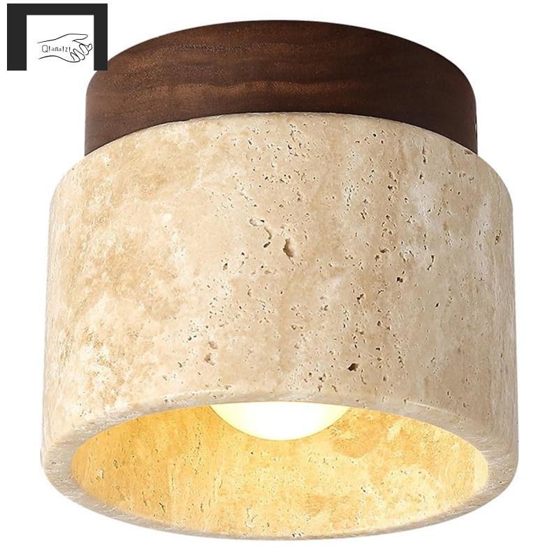 Modern Yellow Travertine Wooden Ceiling Lamp Ceiling Light Fixtures for ...