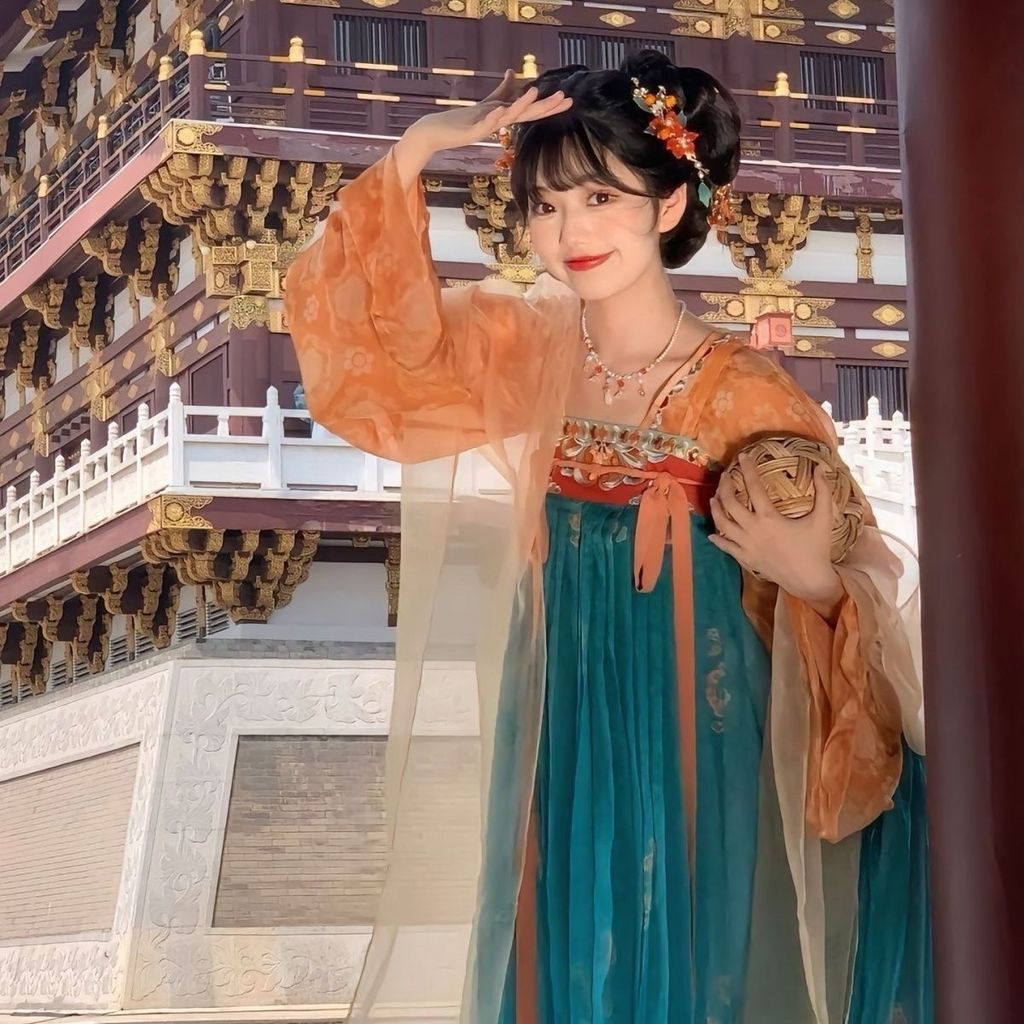 Han Tang Hanfu Luo Shui Embroidery Daily Original Cloak Breast-length ...