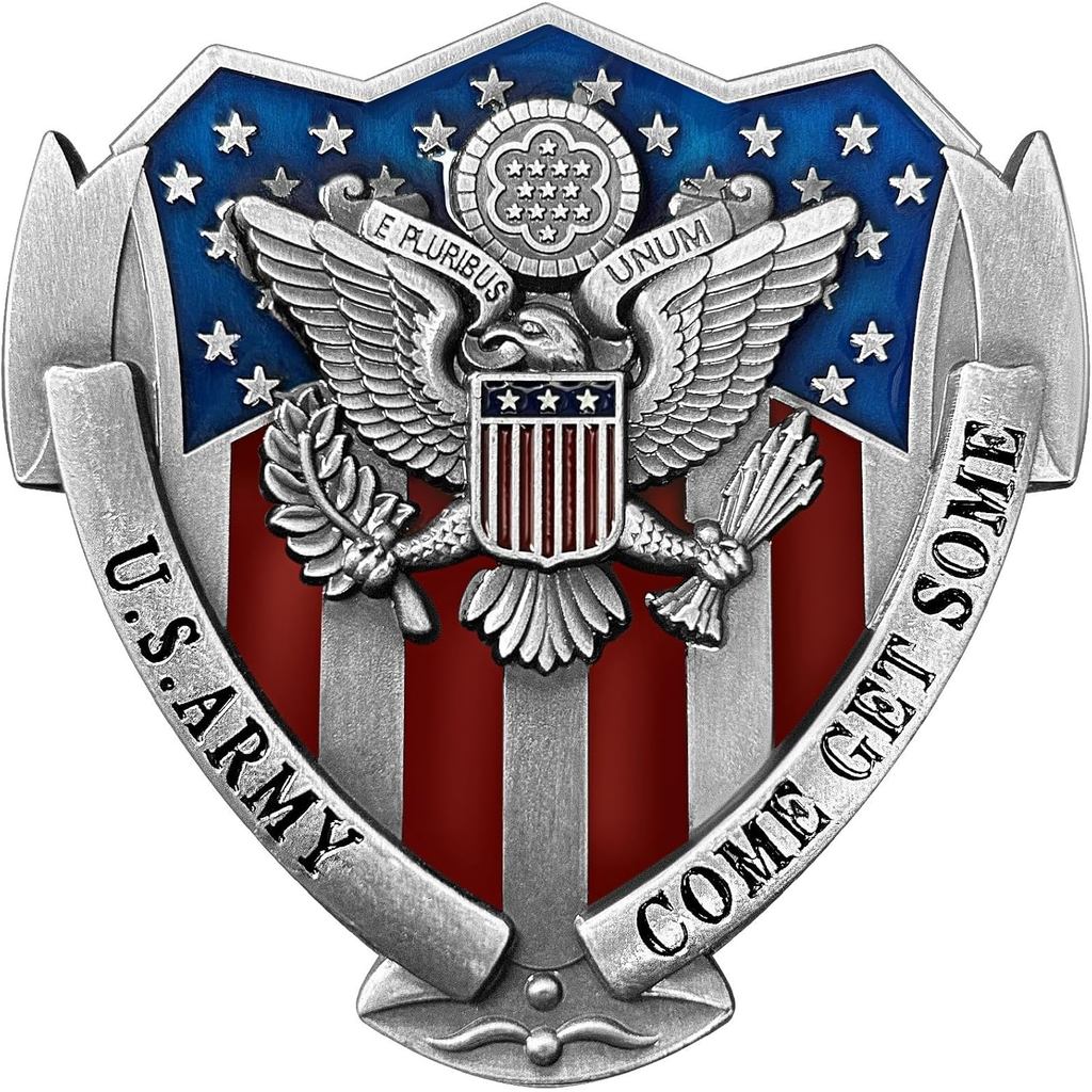 US Army Veteran Metal Car Emblem 3D Decals Shield Shape with Eagle ...