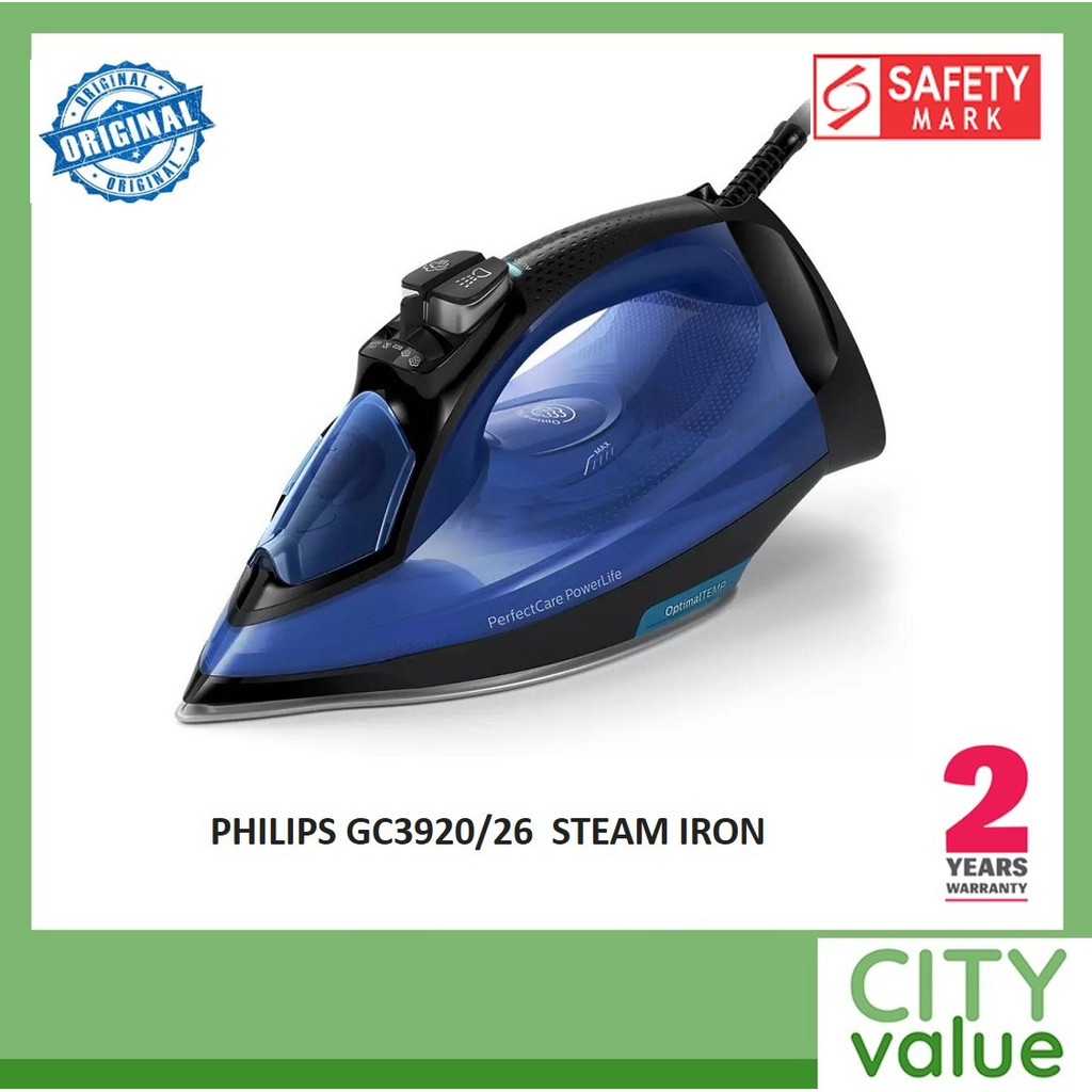 Philips PerfectCare GC3920/26 - Steam Iron, 2500W, 45g/min, SteamGlide ...