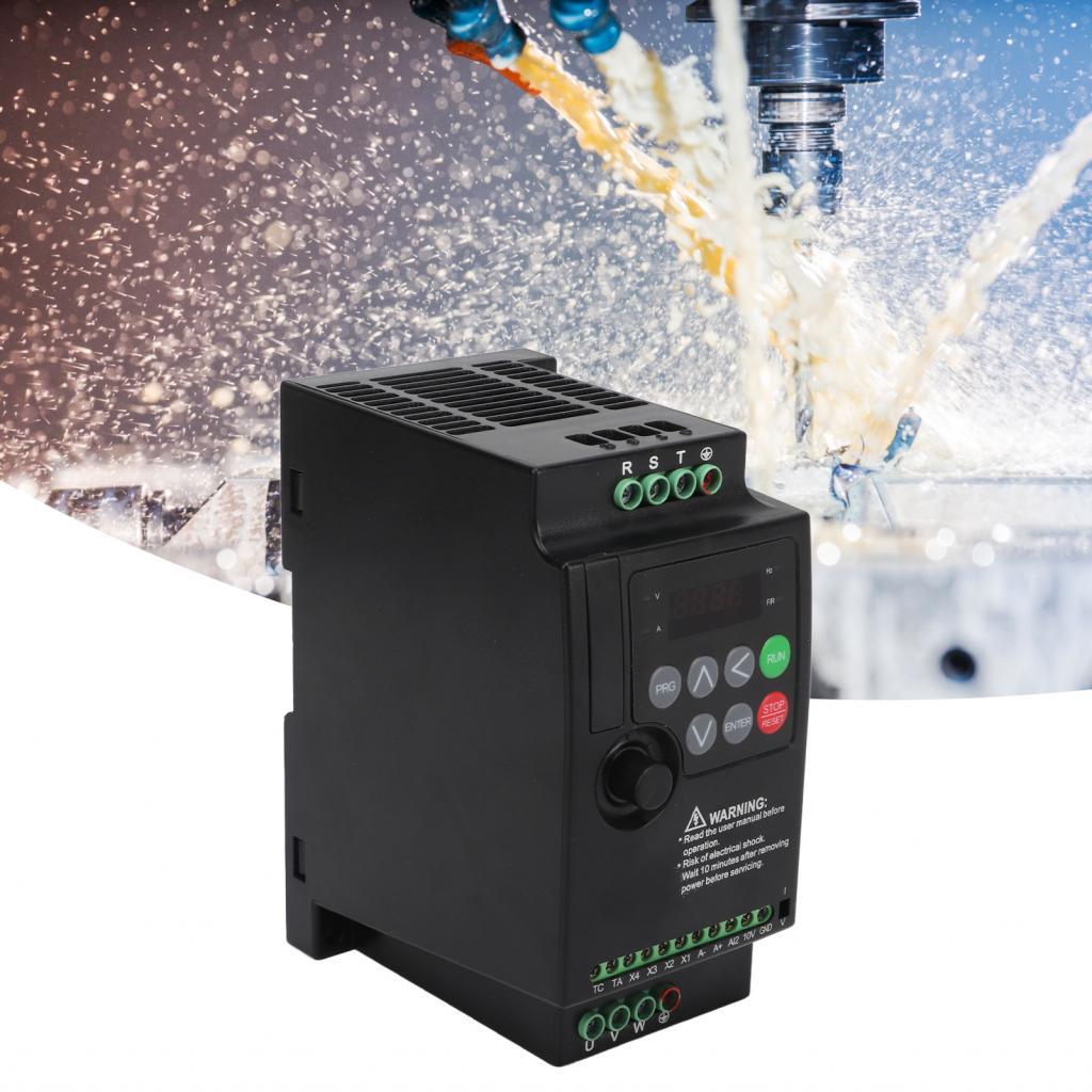 VFD AC380V Output Copper Coil 1.5KW 3PH AC380 400V Input Motor Inverter ...
