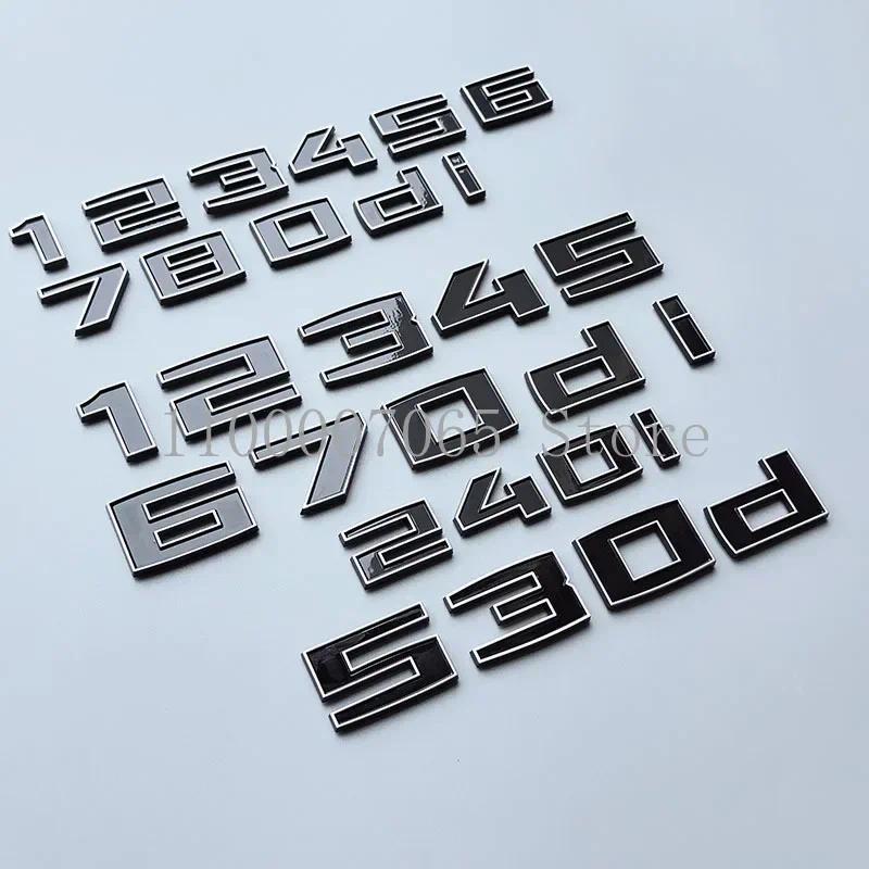 Dual Colors Black Silver M Series ABS Letters Car Emblem Badge Sticker ...