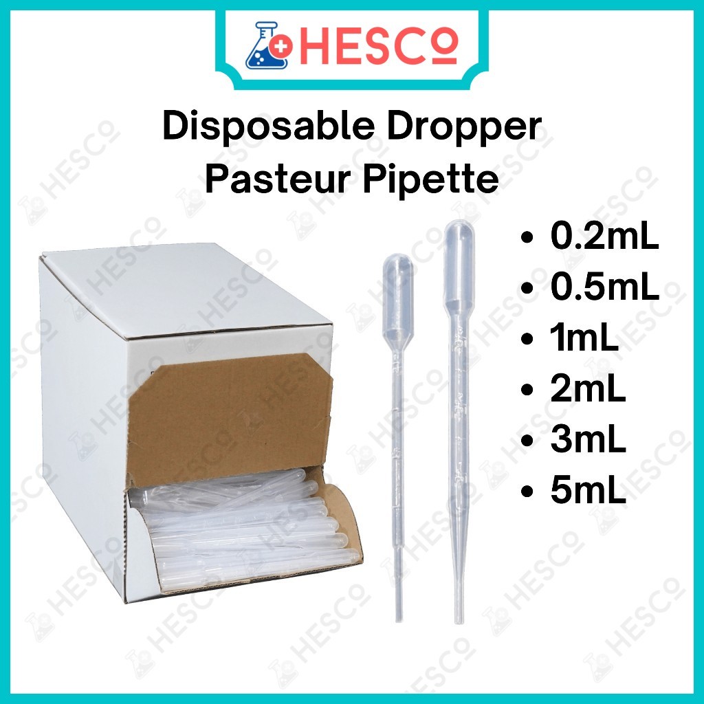 Dispenser Window Box Plastic Dropper Disposable Pasteur Pipette — 0.2mL ...
