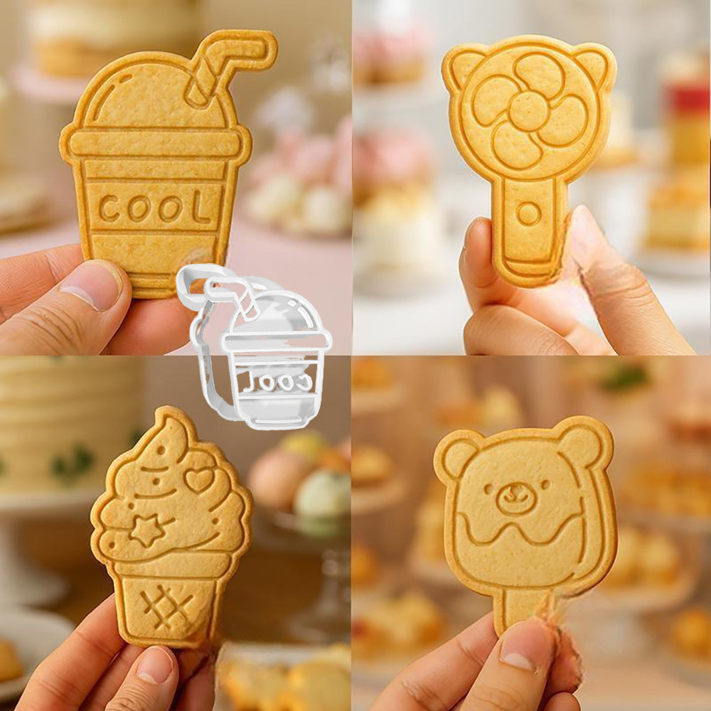 Cartoon Summer Ice Cream Cola Cookie Mold DIY Bakery Tools and ...