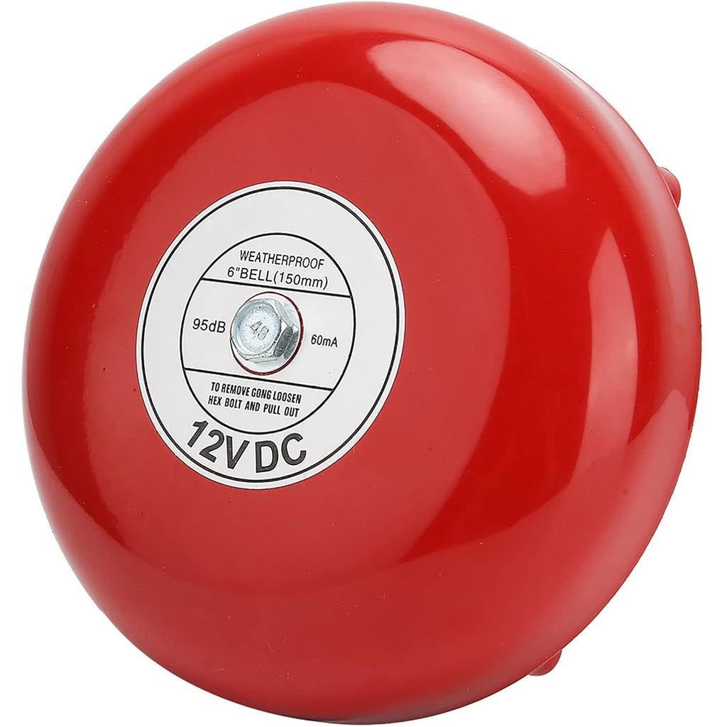 6 Inches Electric Bell Stainless Steel Internal Strike Type Fire Alarm ...