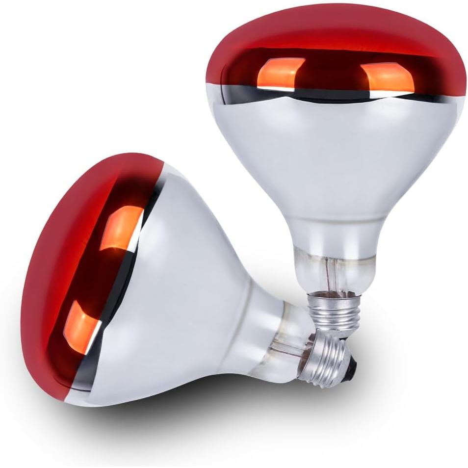 250 Watt Heat Lamp Bulbs for Chicks, R40 Brooder Heat Lamp for Chickens ...
