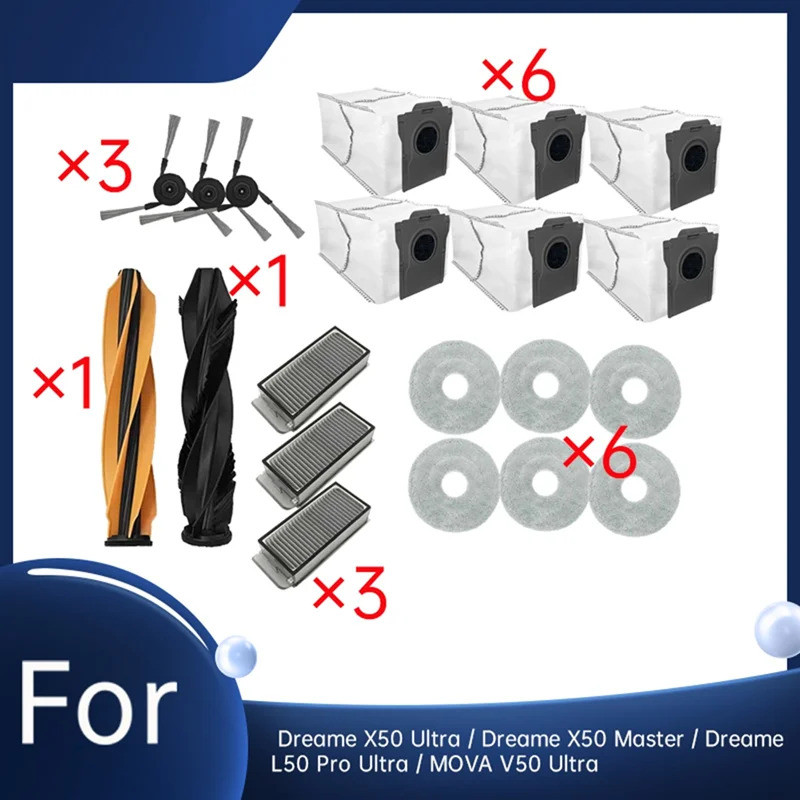 AD-Complete 20 Pcs Level-Up Accessories Kit For Dreame X50 Ultra, X50 ...