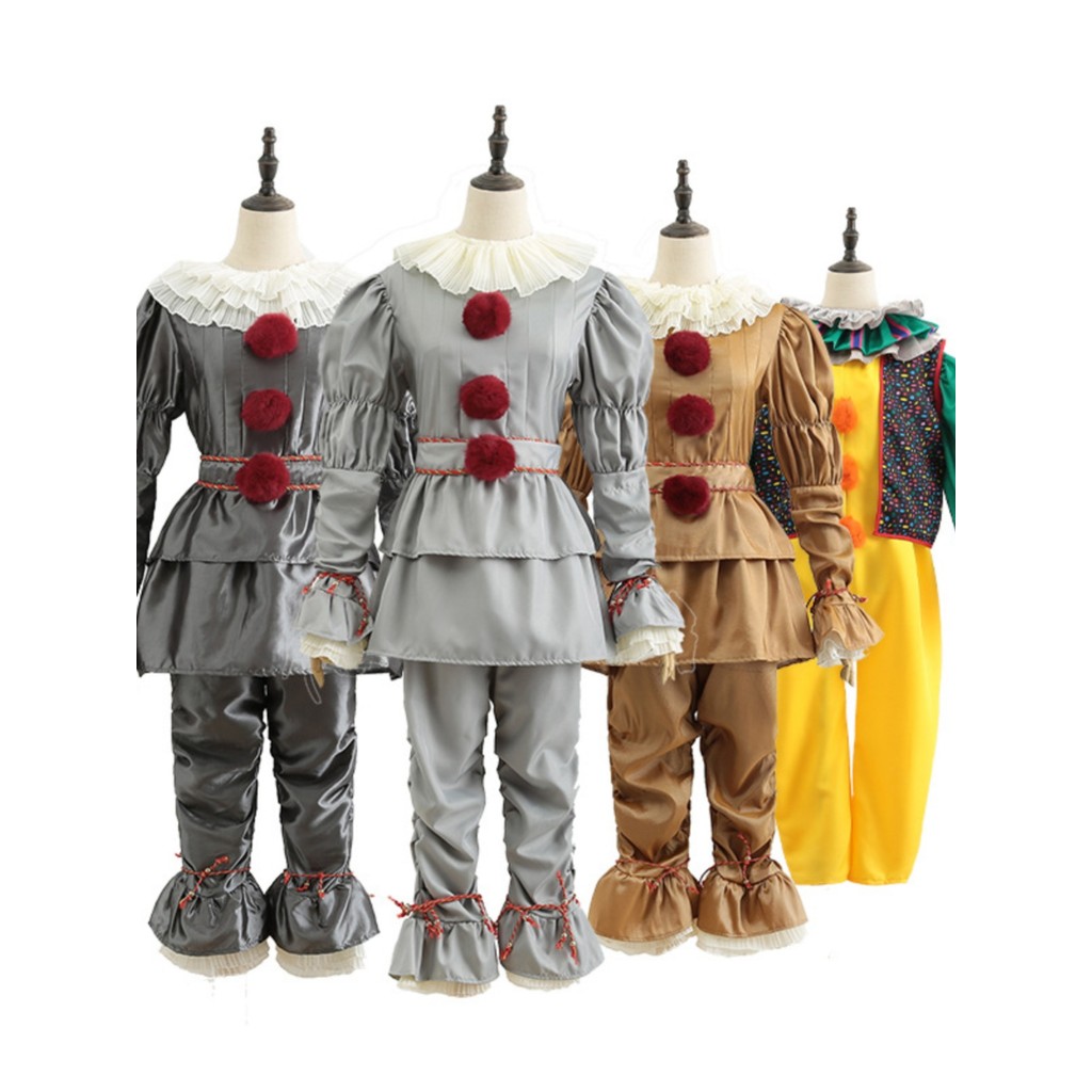 Movie same clown return soul cos clothes multi-color Pennywise costume ...