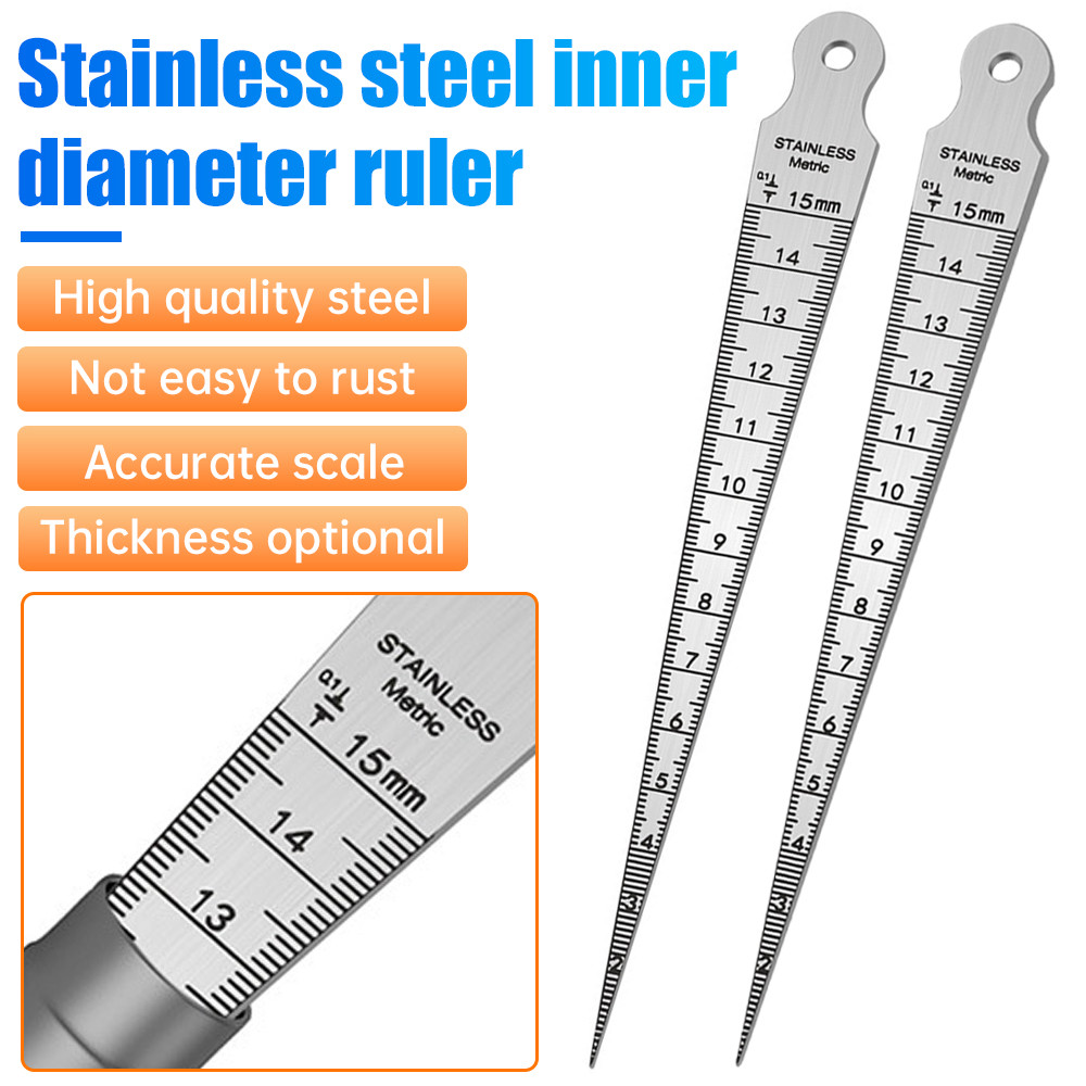 1-15mm Wedge feeler Gap Hole Taper Gauge Stainless Steel Ruler Welding ...