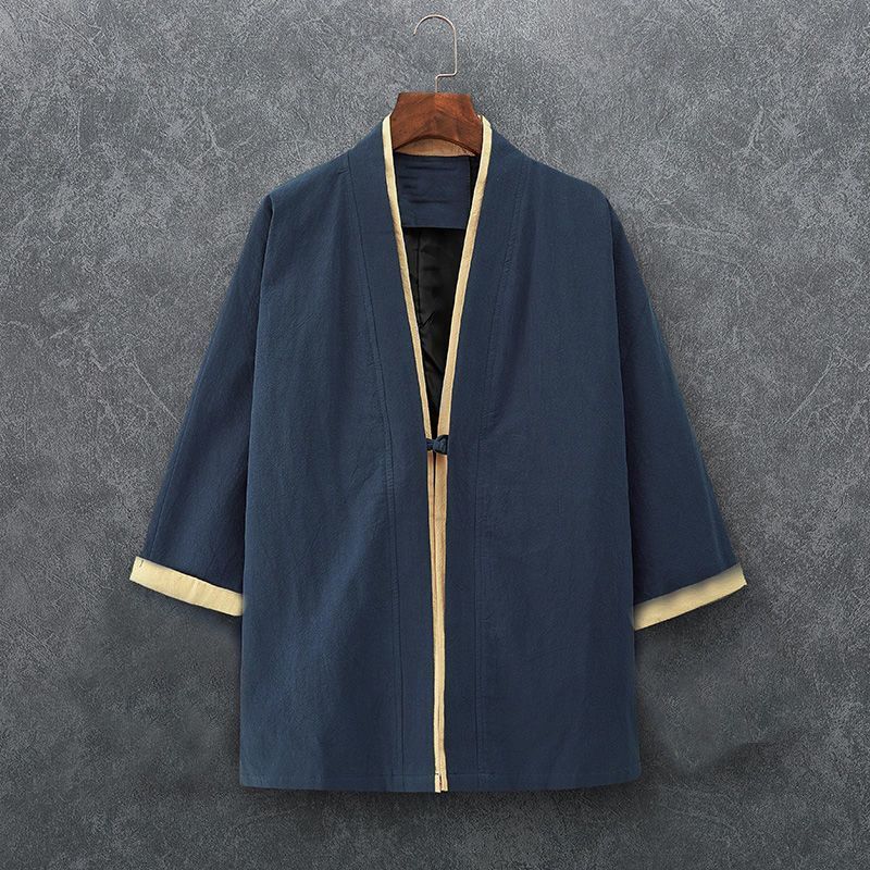 Chinese style men's tea clothes Chinese style improved ancient costume ...