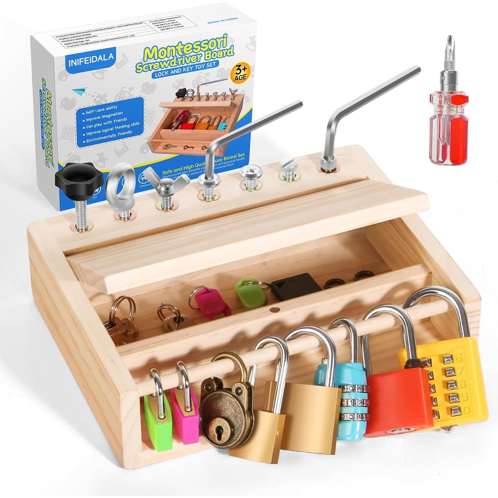 Montessori Toys for 3 4 5 Year Old,Montessori Screwdriver Board Set ...