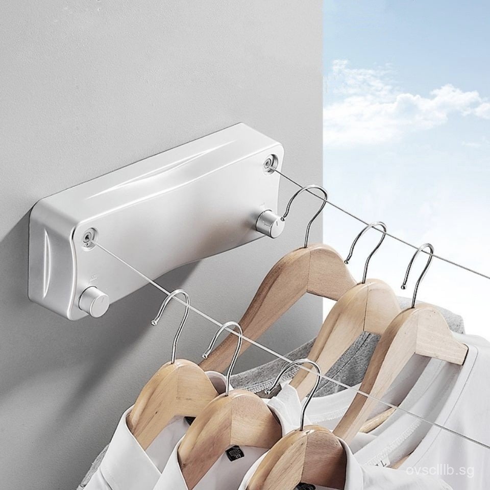 No-Drill Indoor Balcony Bay Window Wall-Mounted Retractable Windproof ...